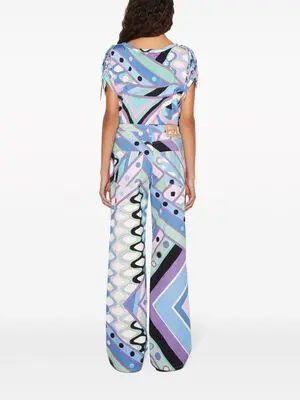 Emilio Pucci Vivara-print Wide-leg Trousers