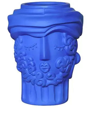 SELETTI Magna Graecia Terracotta Vase - Blue
