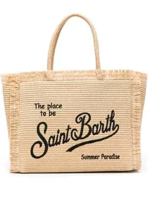 MC2 SAINT BARTH Straw Tote Bag - Neutrals