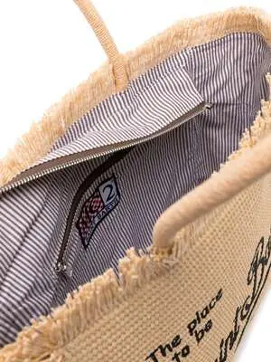 MC2 SAINT BARTH Straw Tote Bag - Neutrals