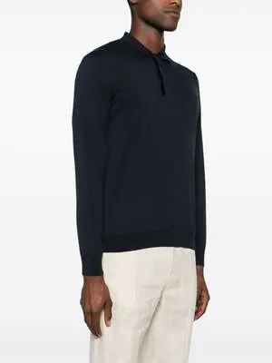DRUMOHR Fine-knit Polo Shirt - Blue