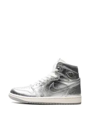 JORDAN Air 1 High Og Metallic Sneakers - Silver