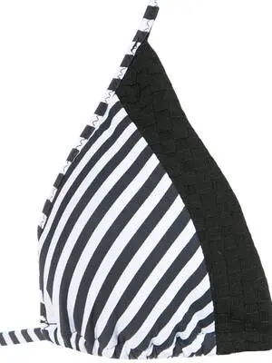 AMIR SLAMA Striped Triangle Bikini Set