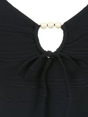 AMIR SLAMA Faux Pearl Embellished Swimsuit