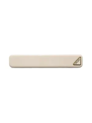 Prada Triangle-logo Hair Clip - Neutrals