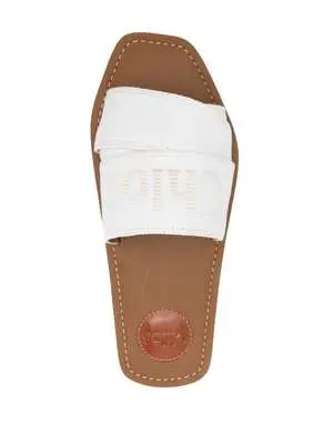 Chloé Woody Logo-embroidered Slides