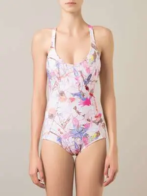 AMIR SLAMA Printed One Piece Swimsuit