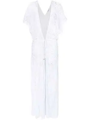AMIR SLAMA Knitted Beach Dress - White