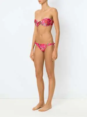 AMIR SLAMA Printed Strapless Bikini Set