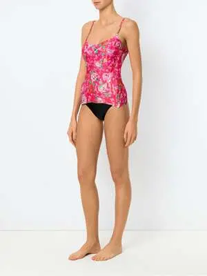 AMIR SLAMA Floral Print Bikini Top