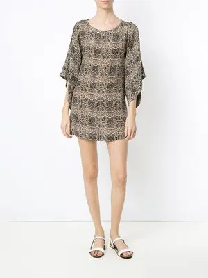 AMIR SLAMA Python Print Silk Dress