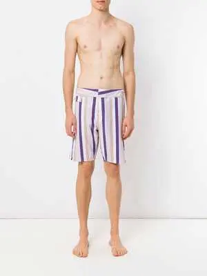 AMIR SLAMA Mid-rise Striped Swim Shorts