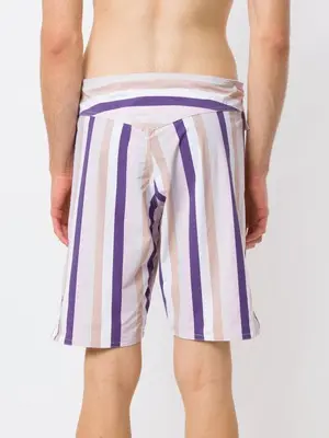 AMIR SLAMA Mid-rise Striped Swim Shorts