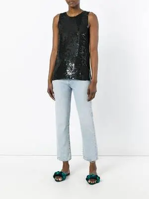 P.a.r.o.s.h Sequin Embellished Tank Top