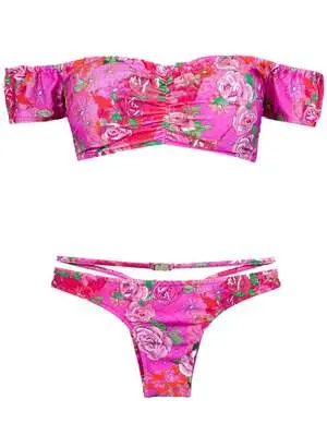 AMIR SLAMA Off-the-shoulder Bikini Set - Pink