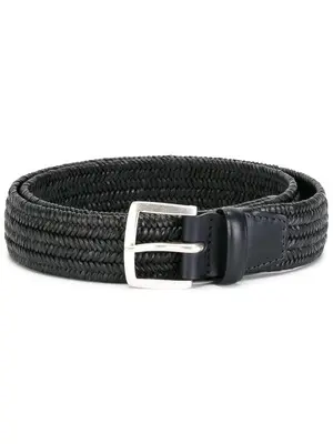 ORTIGNI Braided Leather Belt - Blue
