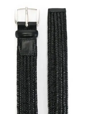 ORTIGNI Braided Leather Belt - Blue