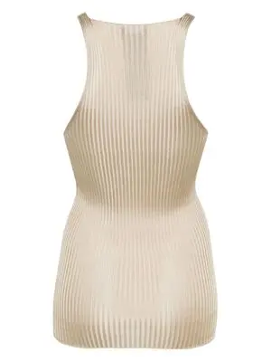 Giorgio Armani Ribbed Silk Tank Top