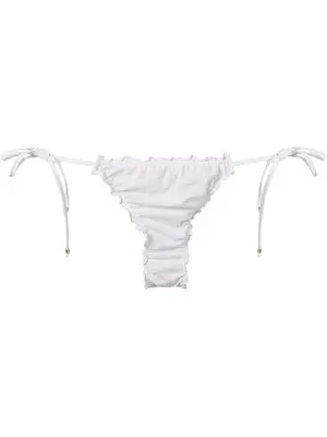 AMIR SLAMA Ruffled Bikini Bottom - White