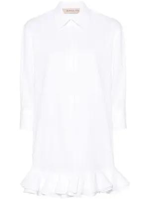 BLANCA VITA Acaly Ruffle-detail Dress - White