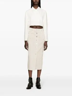 MARANT ETOILE Vandy Denim Midi Skirt - Neutrals