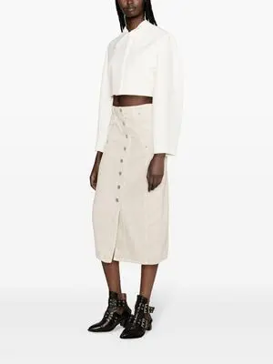 MARANT ETOILE Vandy Denim Midi Skirt - Neutrals