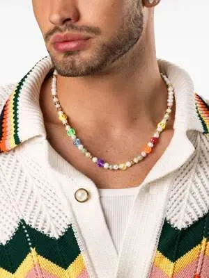 NIALAYA JEWELRY Freshwater-pearl Beaded Necklace - Gold