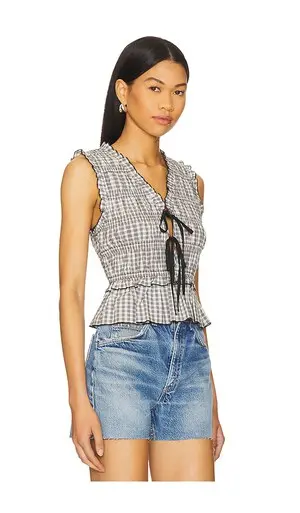 Rails Martine Top - Ivory Jet Gingham