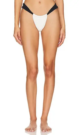 MONTCE X Olivia Culpo Sandra Bikini Bottom - Cream Terry Rib