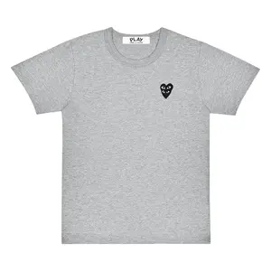 Play Comme Des Garcon Double Heart T-shirt - Grey