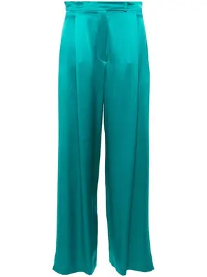 Max Mara Side-slits Palazzo Pants - Green