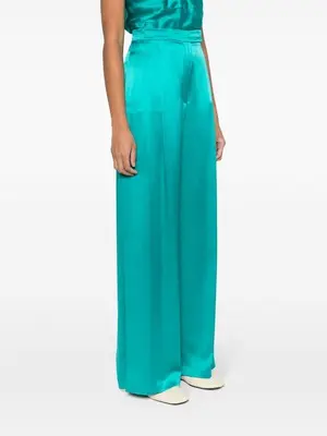 Max Mara Side-slits Palazzo Pants - Green