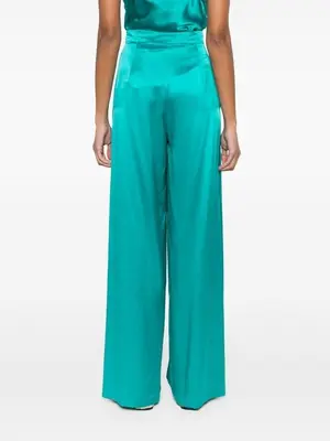 Max Mara Side-slits Palazzo Pants - Green
