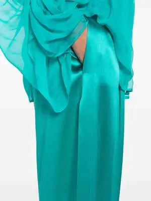 Max Mara Side-slits Palazzo Pants - Green