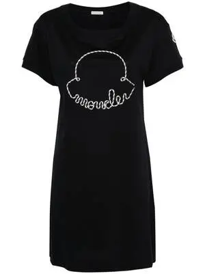 Moncler Corded-logo Cotton Mini Dress