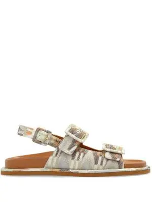 Missoni Open Toe Leather Sandals