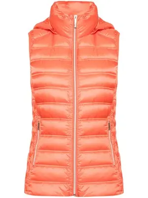 Michael Kors Detachable-hood Down Gilet - Orange