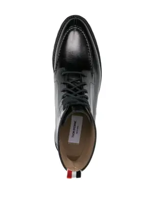Thom Browne Wingtip Leather Boots - Black