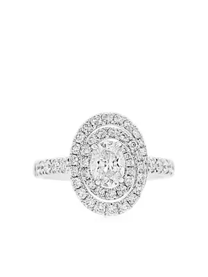 HYT JEWELRY Platinum Diamond Half-pavé Ring - Silver