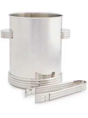 Ralph Lauren Thorpe Ice Bucket & Tongs Set - Silver