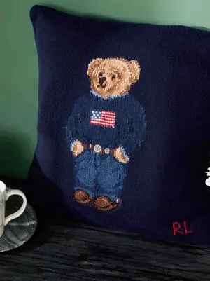 Ralph Lauren Polo Bear Intarsia-knit Cushion