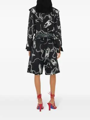 Burberry Chain-link Print Straight-leg Shorts