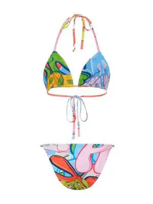 Philipp Plein Abstract Print Bikini