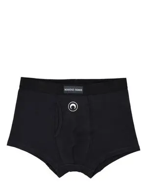 MARINE SERRE Crescent Moon-embroidered Boxers - Black