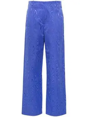 FORTE_FORTE Moiré Tailored Trousers - Blue