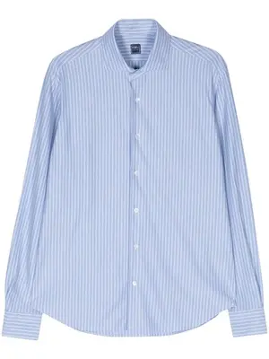 Fedeli Striped Jersey Shirt - Blue