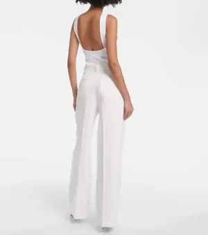Khaite Bacall Mid-rise Wide-leg Pants