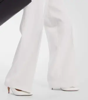 Khaite Bacall Mid-rise Wide-leg Pants