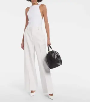 Khaite Bacall Mid-rise Wide-leg Pants