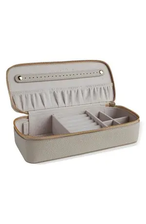 Monica Vinader Personalized Leather Jewelry Box - Gray